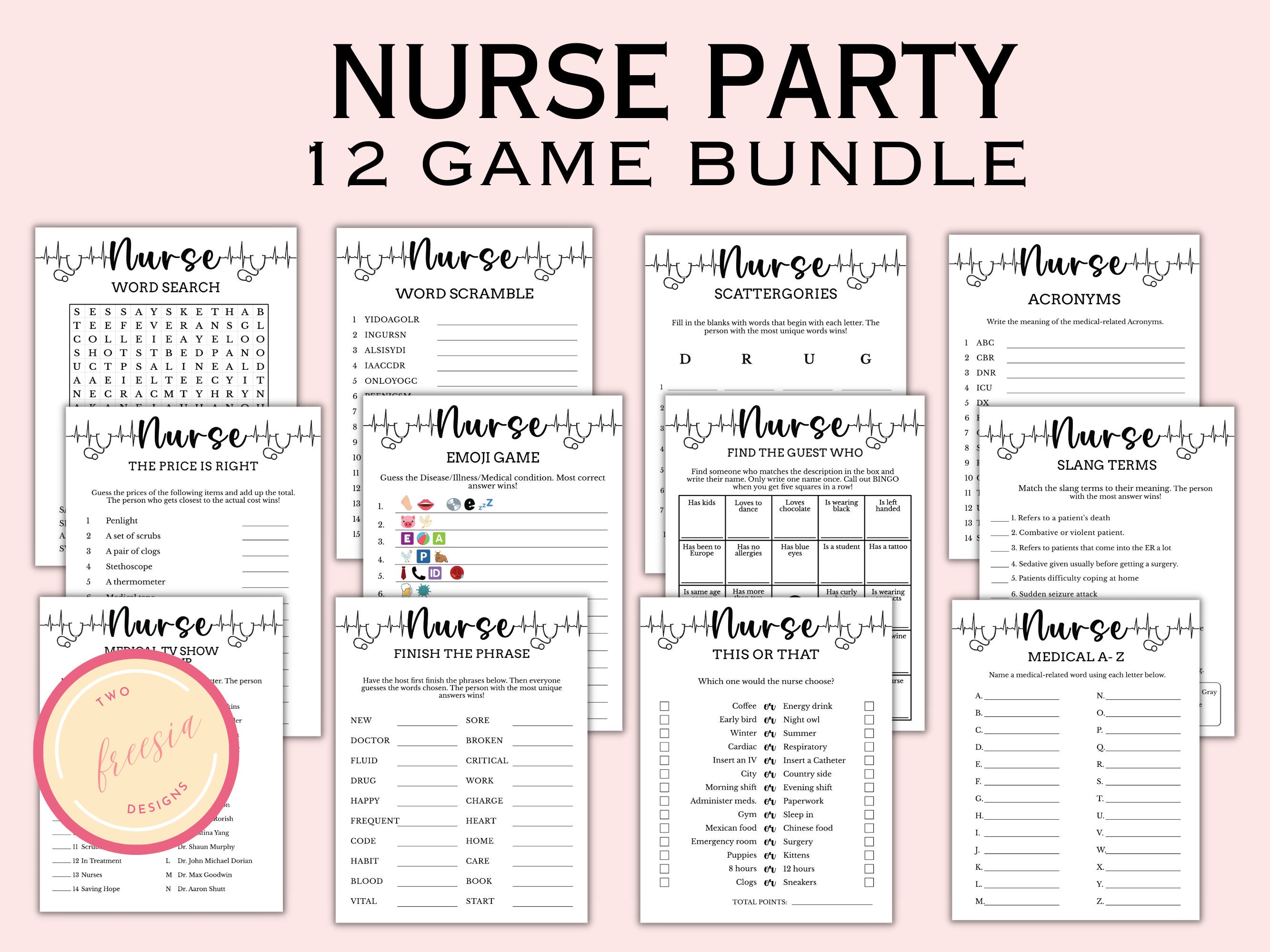 Nurse Theme Party Games - Medical Games for graduation and Retirement ...