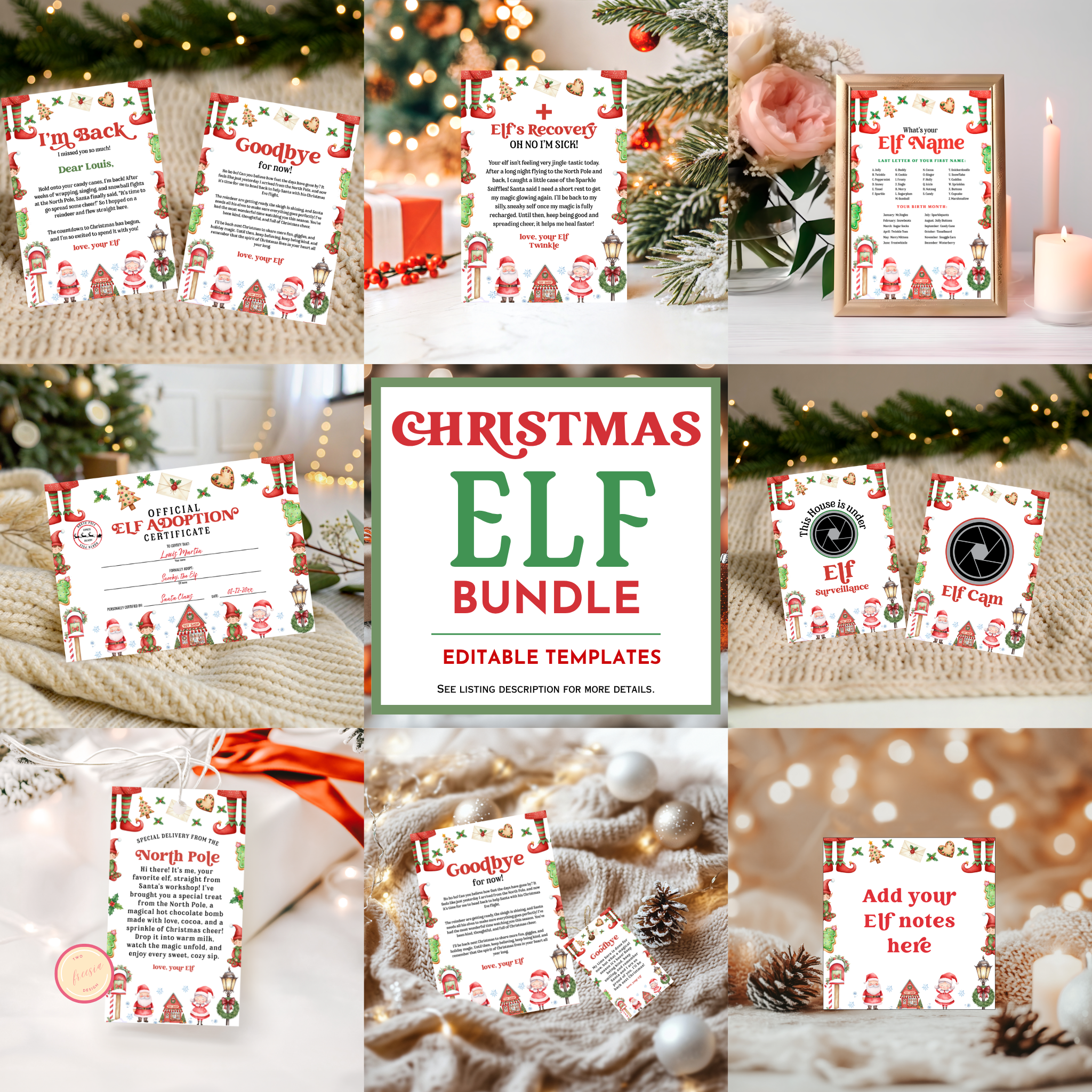Printable 24 Days of Elf Activities, Elf Letters, Signs, Gift Tags ...