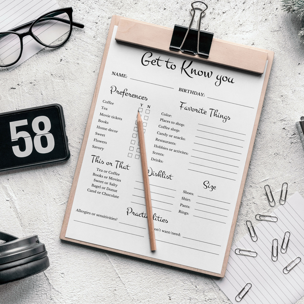 Editable Get to Know You Questionnaire Template - women's ministry Work ...