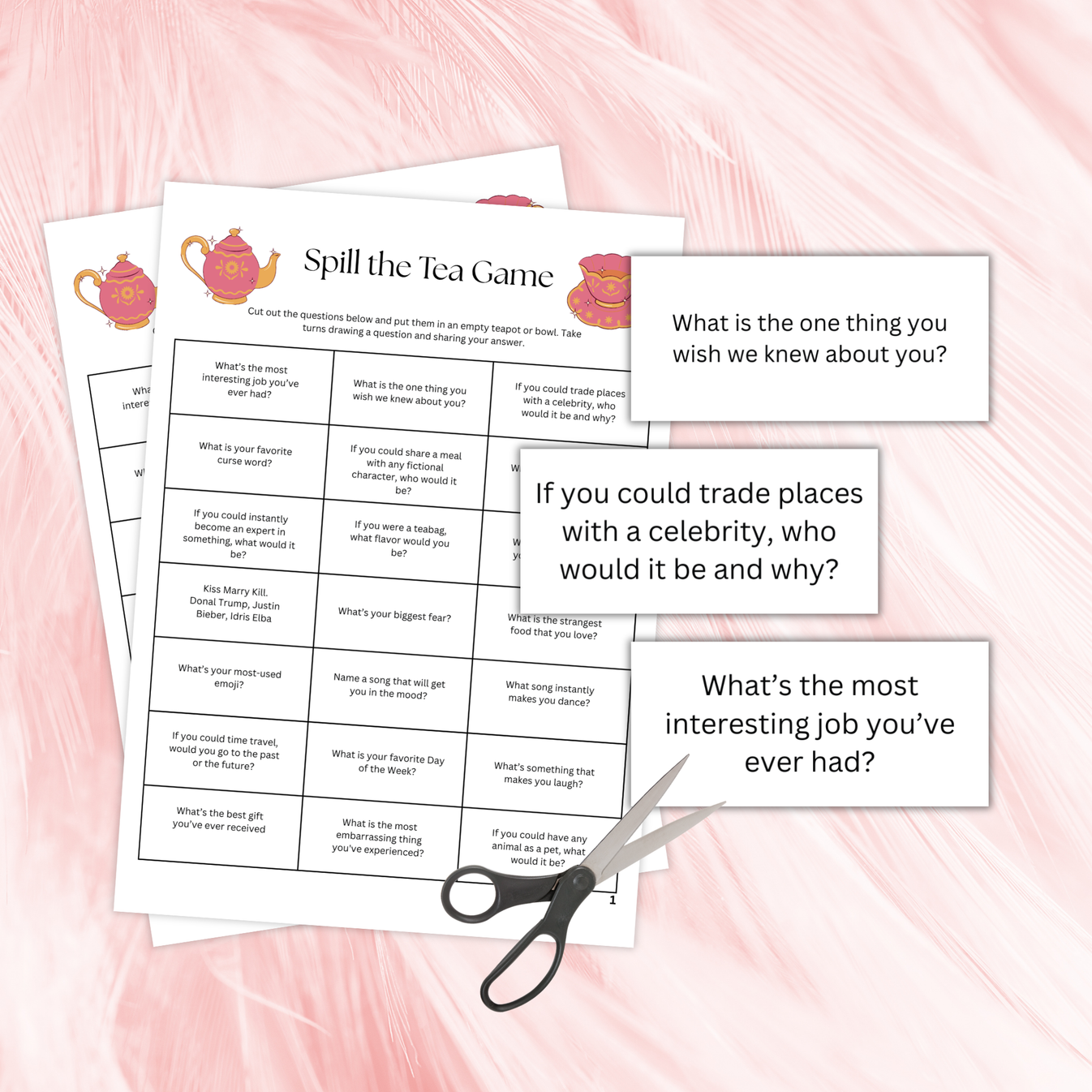 Spill the Tea Party Game – 2freesiadesigns