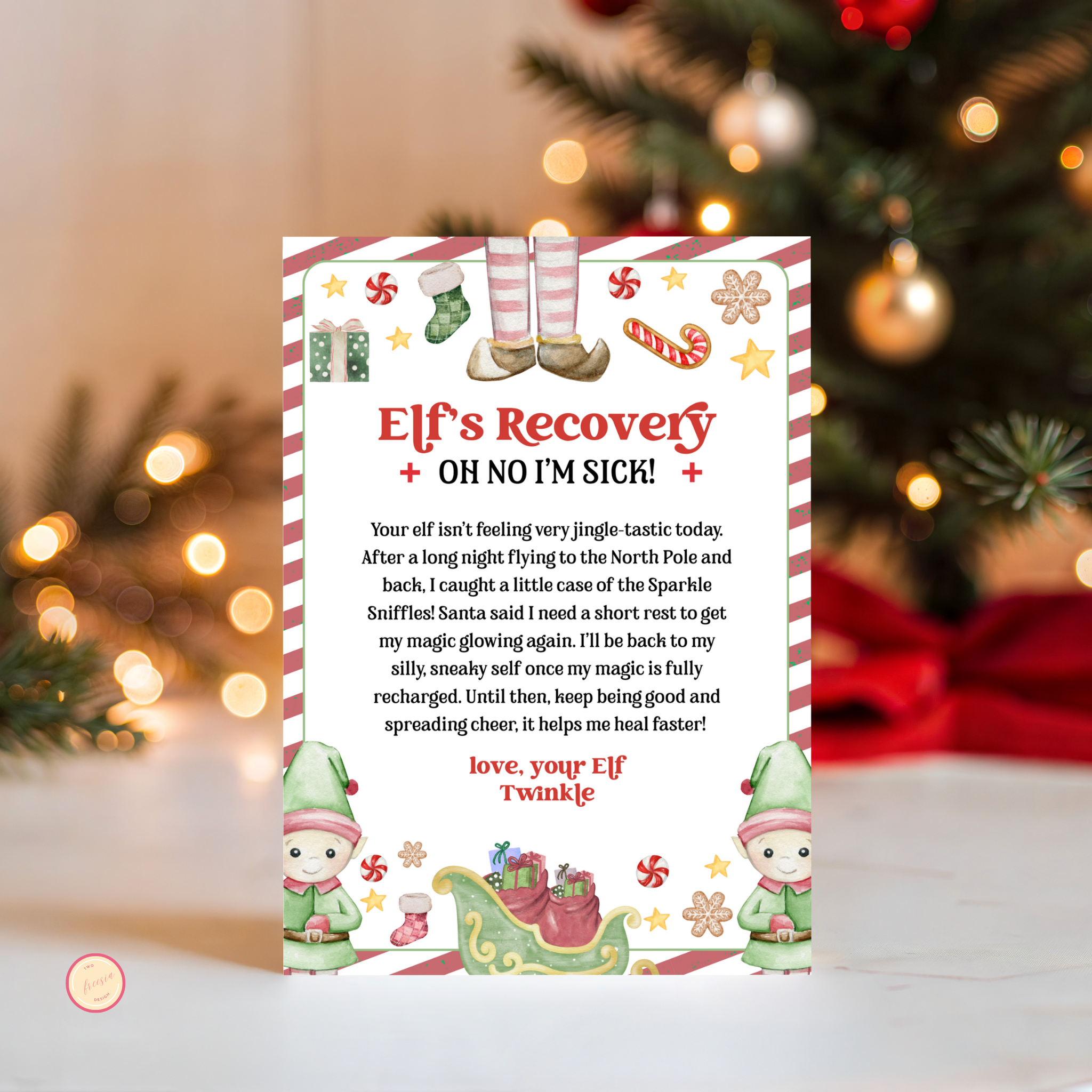 Elf Recovery Letter Template | Printable Christmas Elf Activity ...