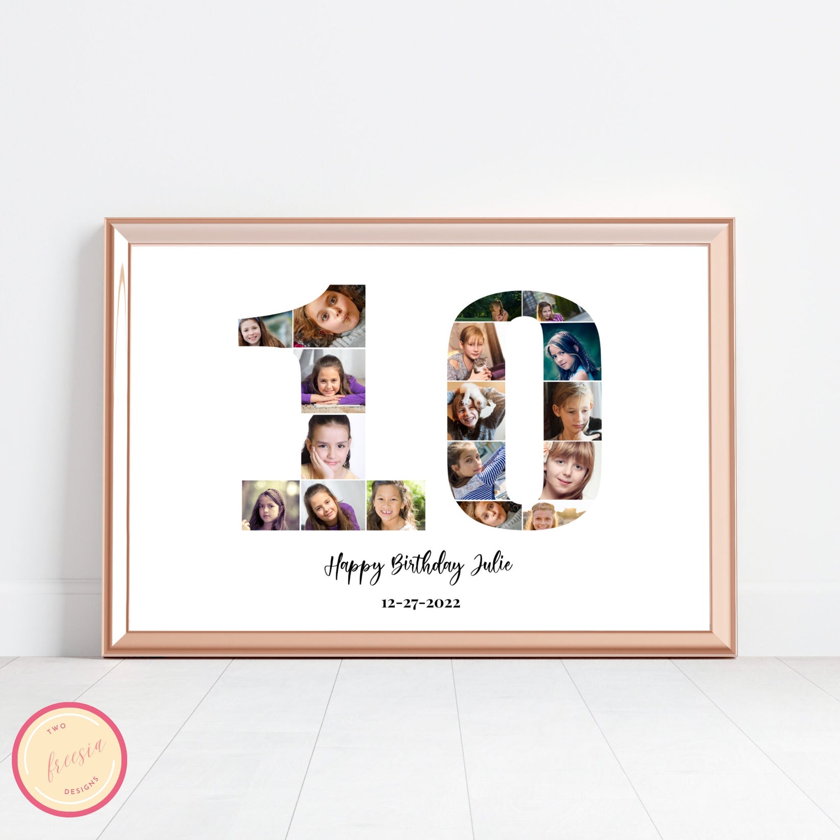 Number 10 Collage Template - Birthday or Anniversary Custom Gift ...