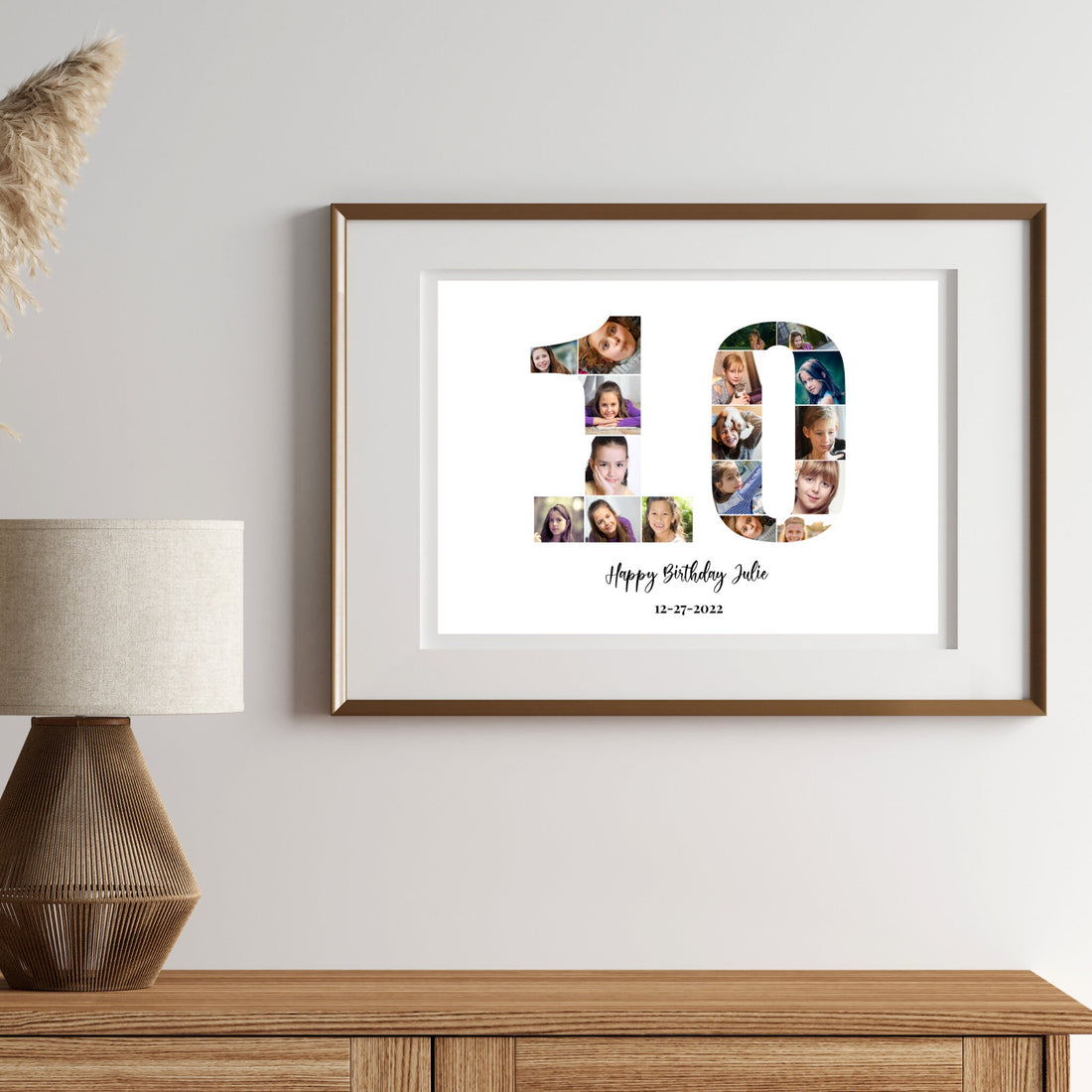 Number 10 Collage Template - Birthday or Anniversary Custom Gift ...