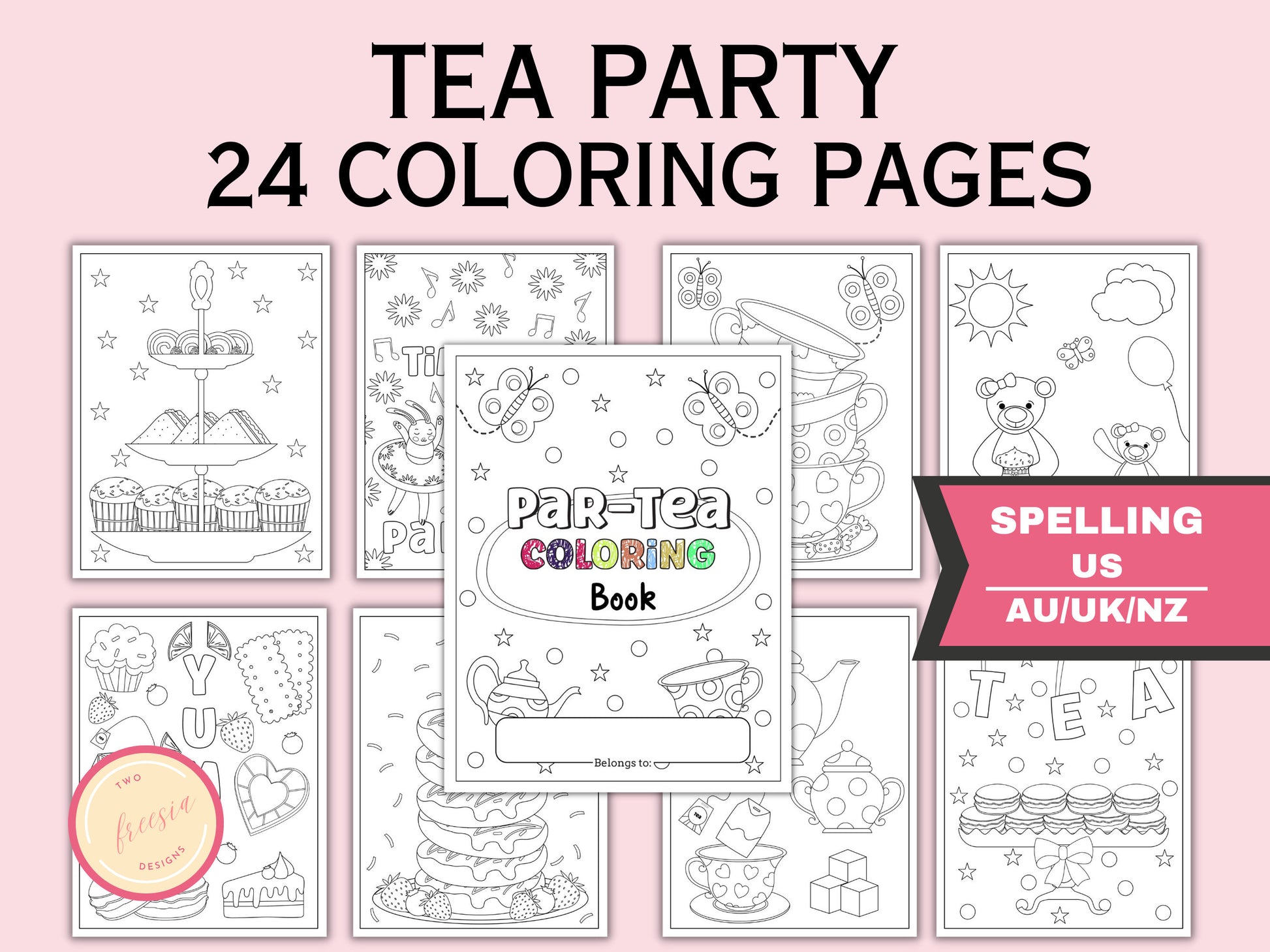 tea party coloring page