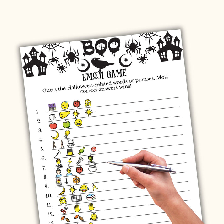 Halloween Emoji Game for Office, Family Parties - 2Freesia Designs ...