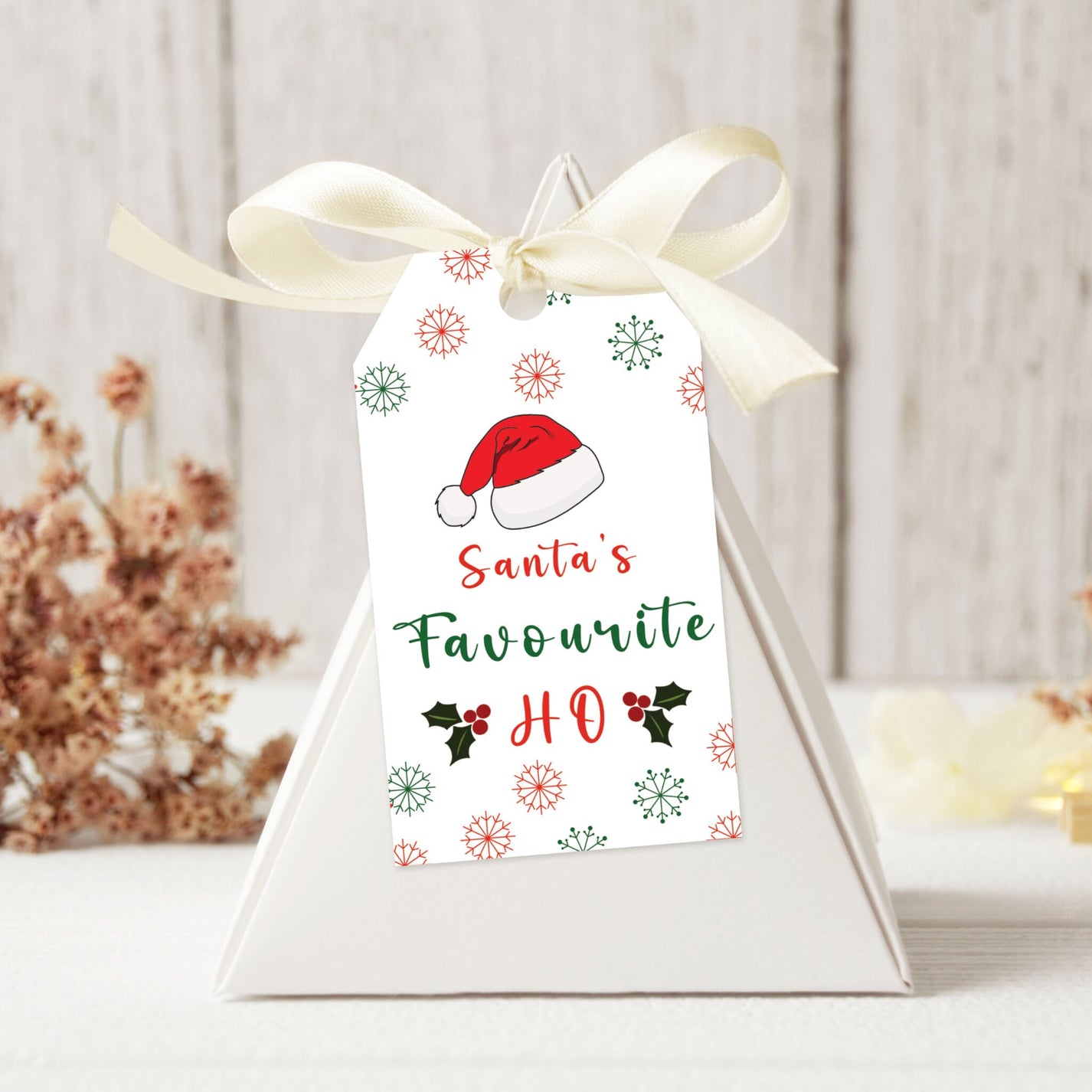 Santa Favourite Ho - Christmas Gift Tag Printable – 2freesiadesigns